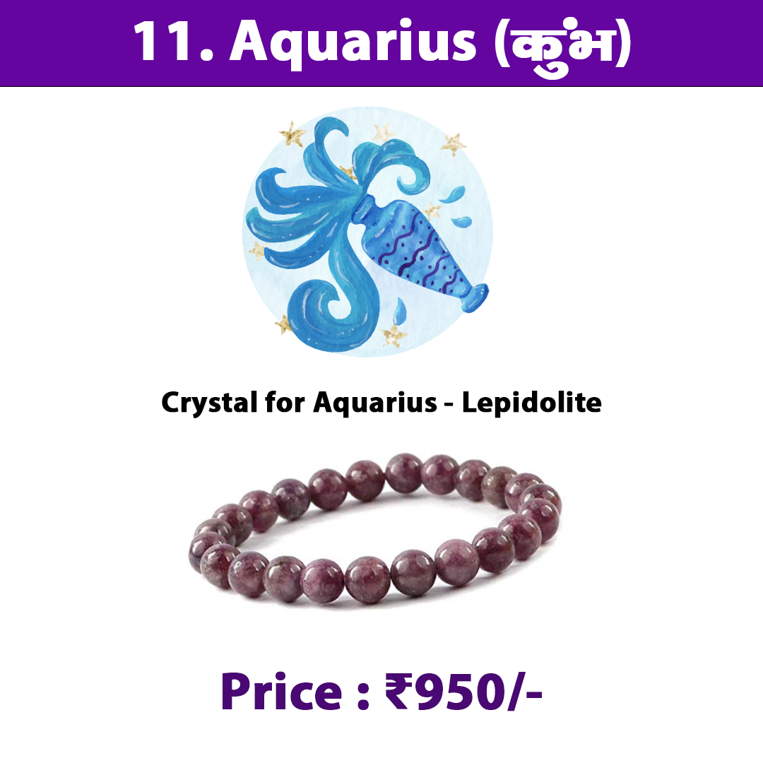 11. Kumbha Rashi Crystal | Aquarius Zodiac Sign Crystal – Crystal ...