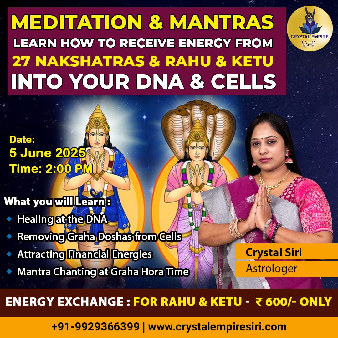 Rahu - Ketu Grahas Meditation & Mantra Class – ₹600 Only – Crystal ...