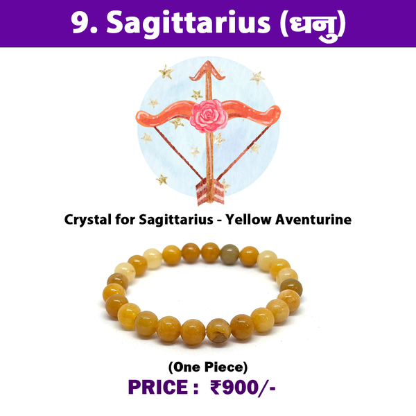 9. Dhanu Rashi Crystal | Sagittarius Zodiac Sign Crystal